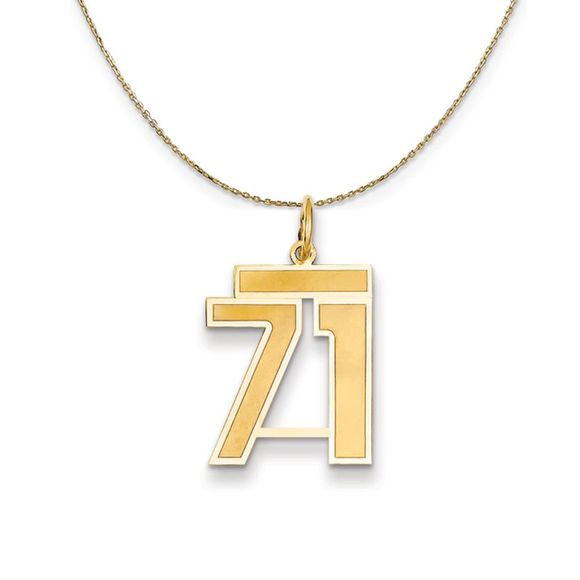 Black Bow Jewelry Co. | Jewelry | 4k Yellow Gold Jersey Med Number 71 ...